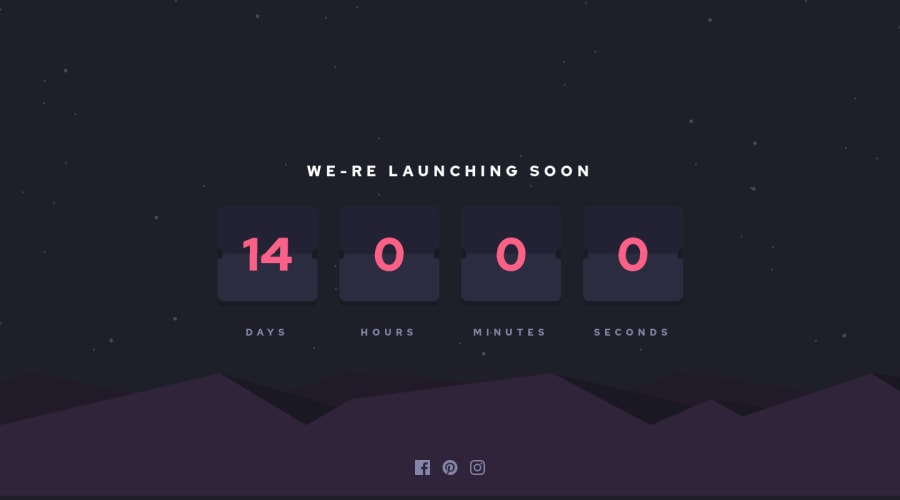 Frontend Mentor Flip Countdown Timer Coding Challenge Solution
