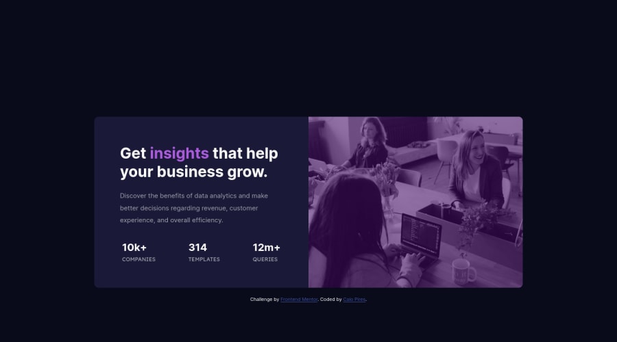 Frontend Mentor Para Solucionar Esse Desafio Usei Html E Css Flexbox Coding Challenge Solution