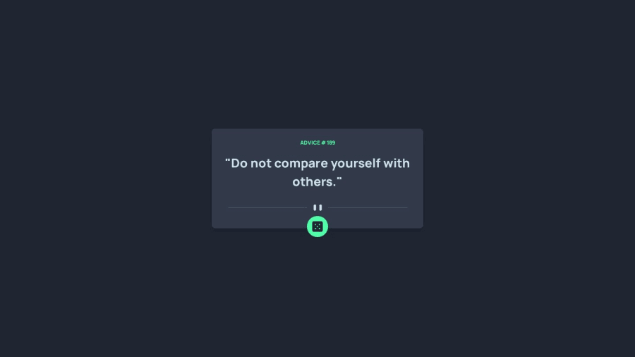 Frontend Mentor Random Advice Generator In Svelte Coding Challenge