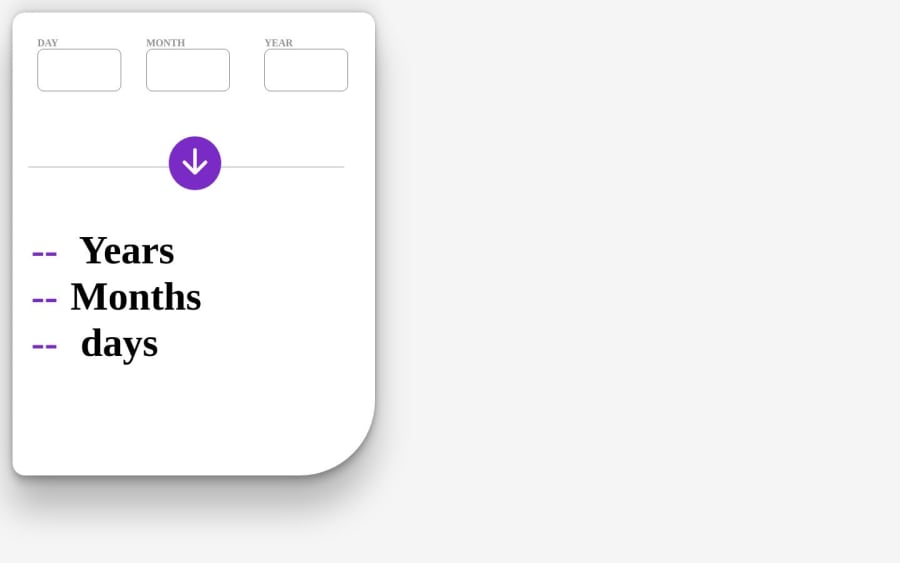 Frontend Mentor Age Calculator Using Html Css And Javascripts Coding