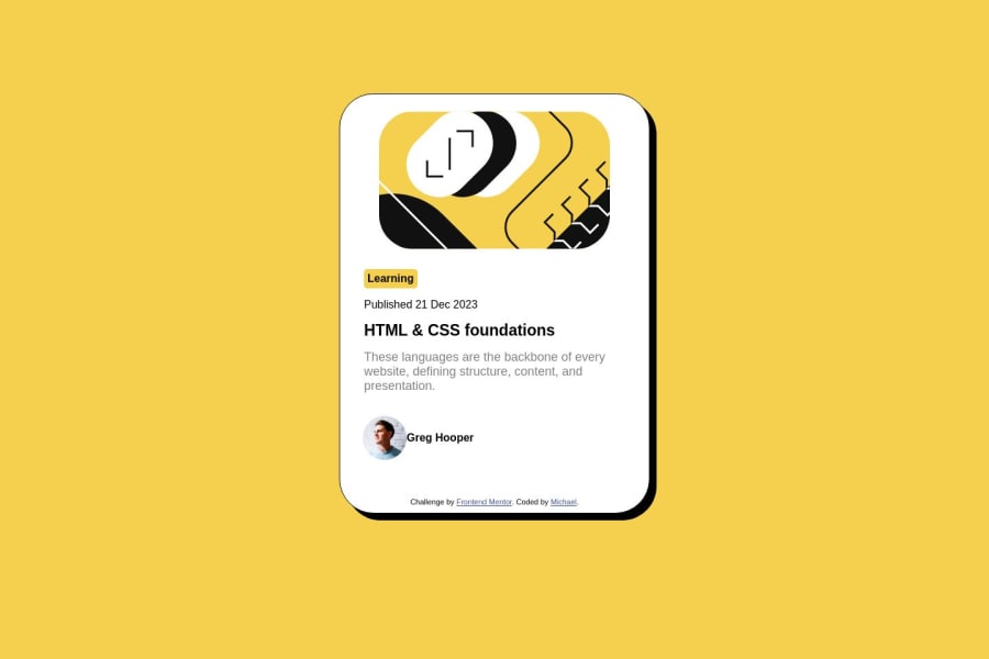 Frontend Mentor Blogcard Html Css Coding Challenge Solution