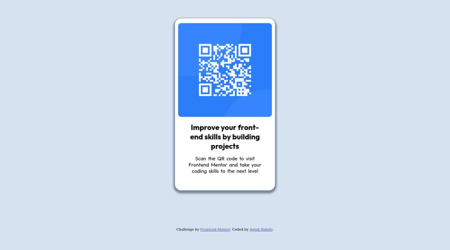 Frontend Mentor Qr Code Component Using Html5 And Css3 Coding Challenge Solution 6810