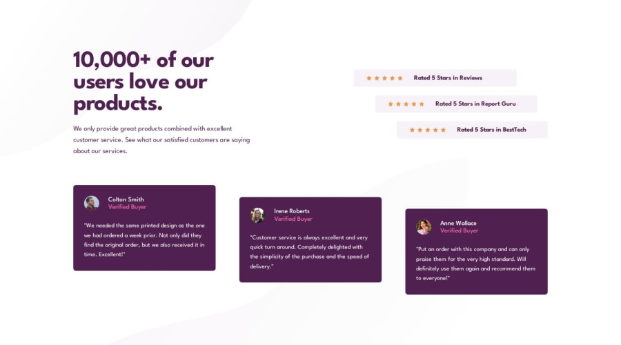 Frontend Mentor | Responsive Testimonial Section design coding ... Frontend Mentor | Responsive Testimonial Section design coding ...