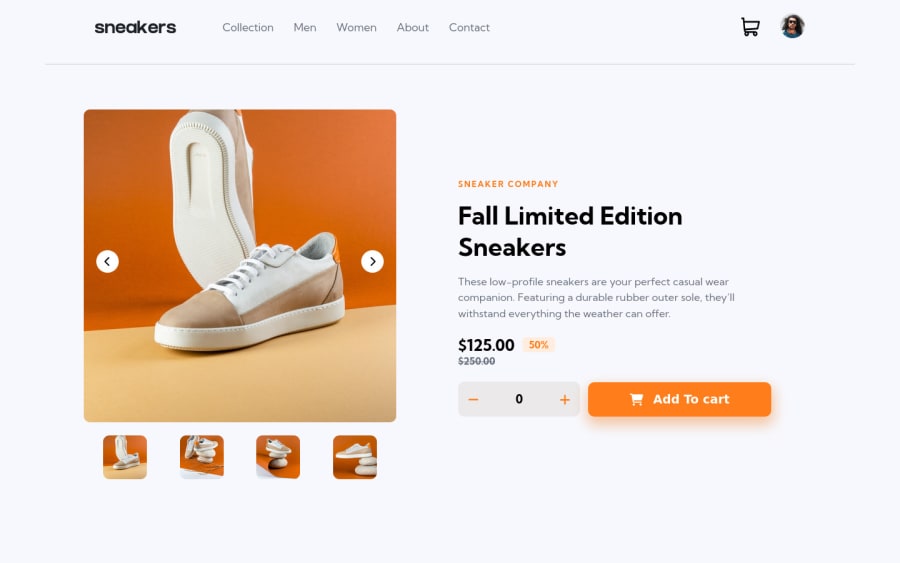 Frontend Mentor Ecommerce Product Landing Page Using Html Css And Js Coding Challenge Solution
