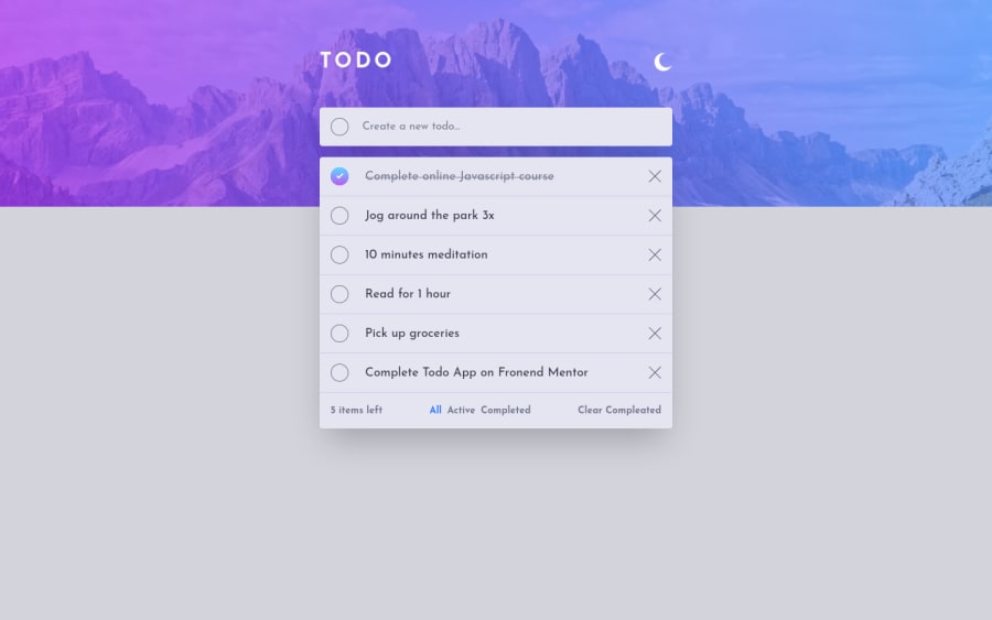Frontend Mentor Todo App With React Tailwind Css Typescript Coding Challenge Solution