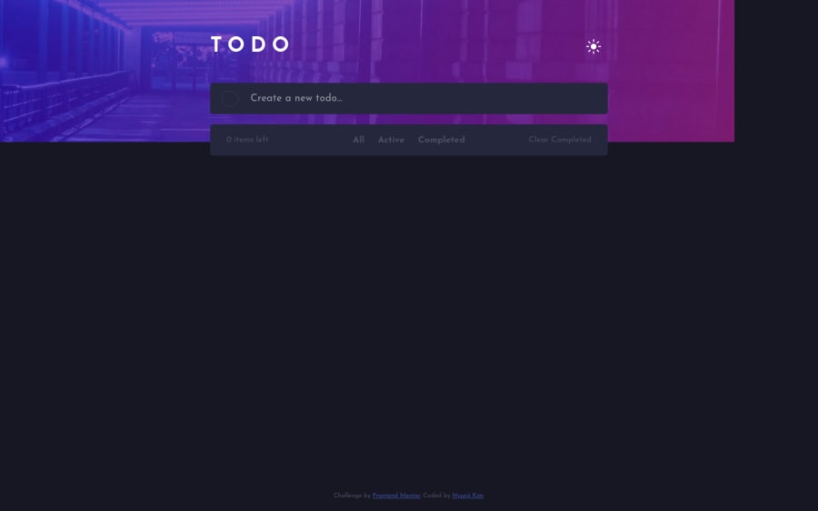 Frontend Mentor Todo App With Html Css And Vanilla Javascript Coding Challenge Solution
