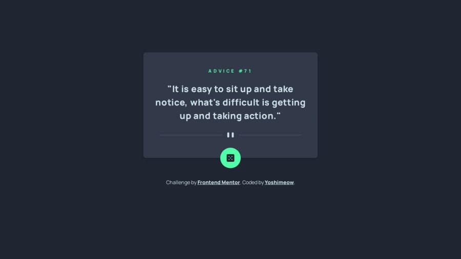 Frontend Mentor Advice Generator App React Js Vite And Tailwind