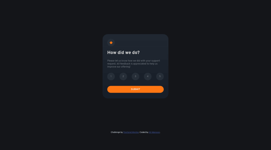 Frontend Mentor Interactive Ratings Component Html Css Vanilla Js Coding Challenge Solution