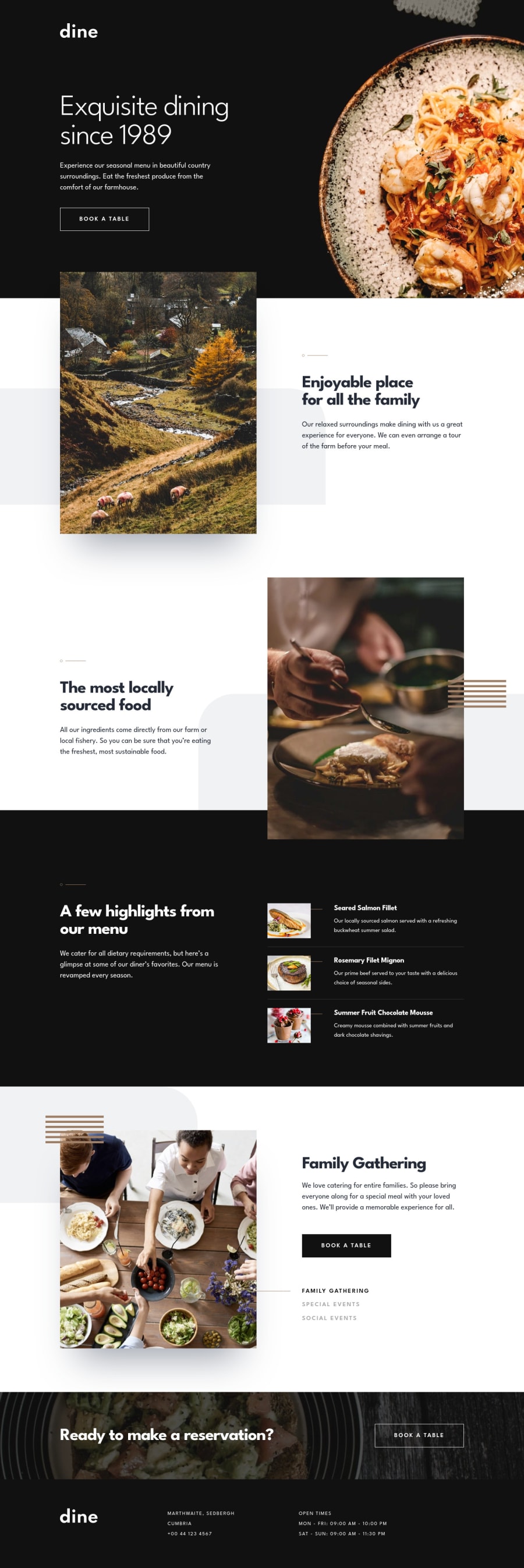 Frontend Mentor Dine Restaurant Website Using React Js With Typescript And Tailwindcss Coding