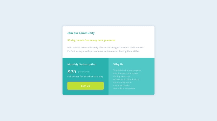Frontend Mentor Html And Css Flex Responsive Component Coding Challenge Solution