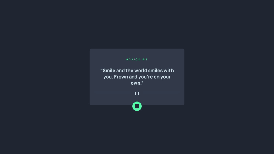 Frontend Mentor Advice Generator App Using Html Css And Javascript Coding Challenge Solution