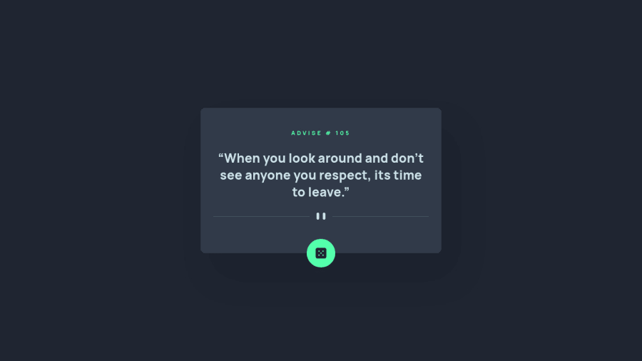 Frontend Mentor Responsive Advice Generator App Coding Challenge Solution
