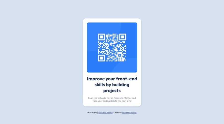 Frontend Mentor Qr Code Using Css Flexbox And Vite Coding Challenge 4085
