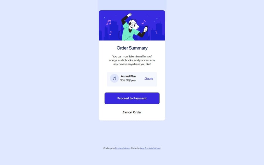 Frontend Mentor Order Summary Card Solution Using Html And Css Coding Challenge Solution