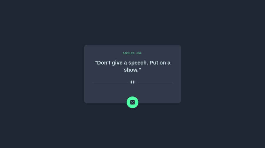 Frontend Mentor Advice Generator Using React And Tailwindcss Coding