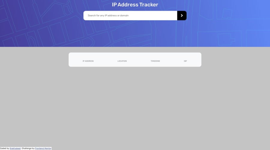 Frontend Mentor Responsive Ip Tracker Using Html Css And Js Coding Challenge Solution