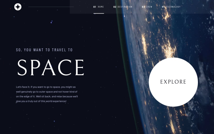 Frontend Mentor Space Tourism W React And Tailwindcss Coding Challenge