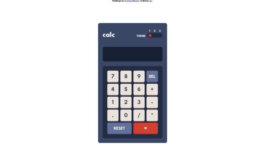 Frontend Mentor Calculator Html Css Javascript Coding Challenge Solution