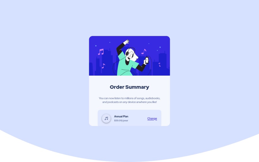 Frontend Mentor Order Summary Card Build By Html And Css Coding Challenge Solution