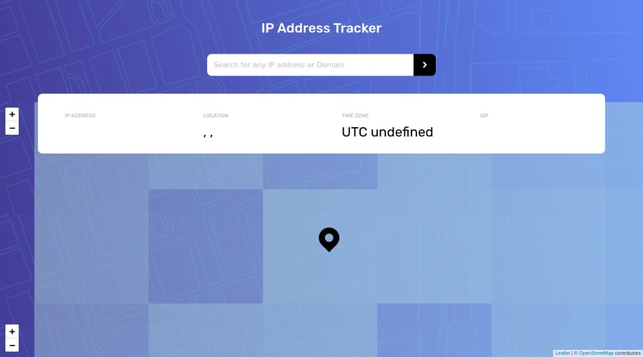 Frontend Mentor Ip Tracker Using React React Leaflet Leaflet Coding Challenge Solution
