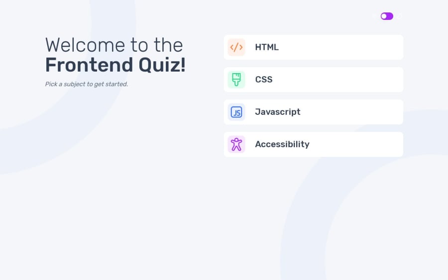 Frontend Mentor Frontend Quiz App Built Using Nextjs Tailwindcss And