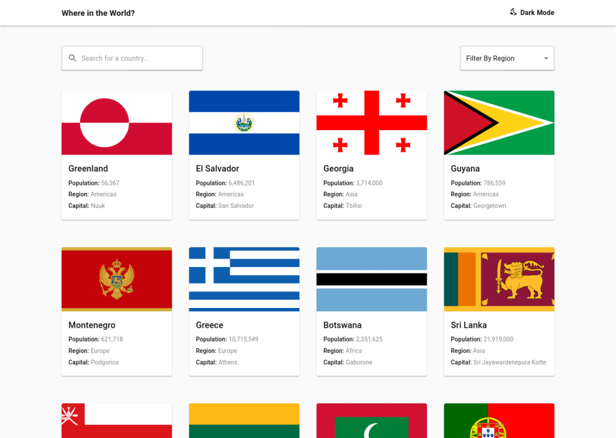 Frontend Mentor React Rest Country Api App With Darkmode