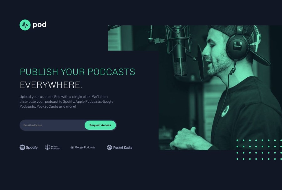 Frontend Mentor Pod Request Access Landing Page Solution By