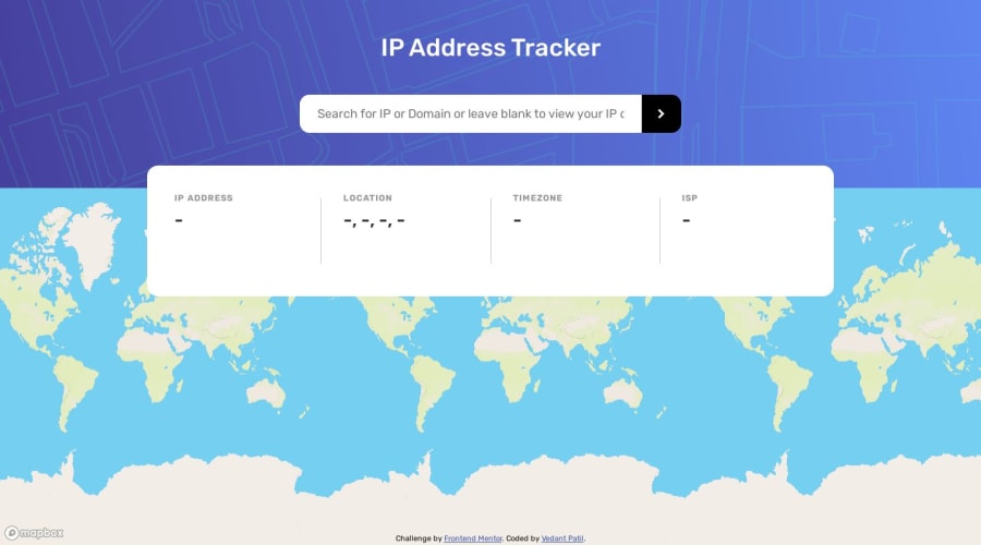 Frontend Mentor Responsive Ip Address Tracker Using Reactjs Redux