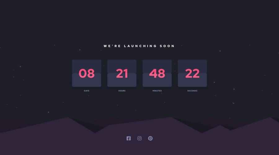 Frontend Mentor Launch Countdown Timer Vue Scss Ts Coding Challenge