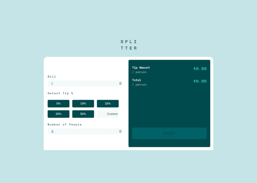 Frontend Mentor Tip Calc With Html Css And Js Coding Challenge Solution