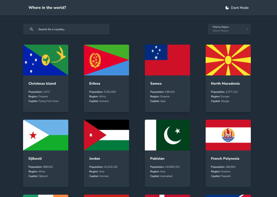 Frontend Mentor Rest Countries Solution Using React And Tailwindcss