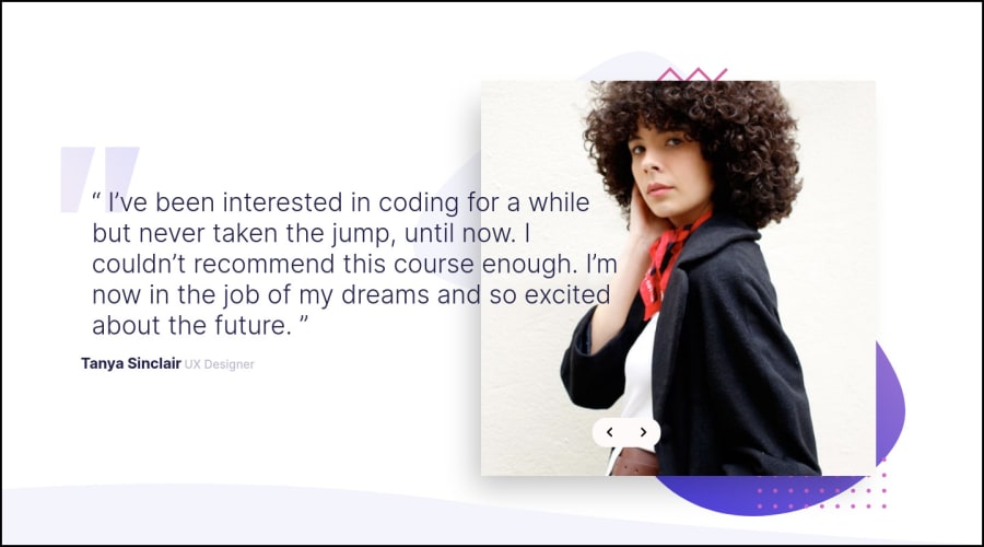 Frontend Mentor Bootcamp Slider Design Using Html Css And Js Coding Challenge Solution