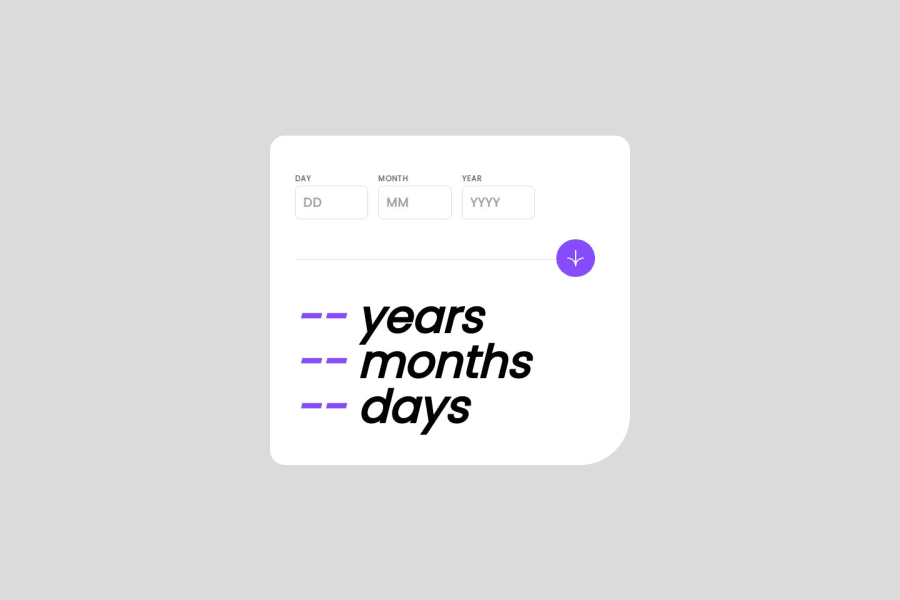 Frontend Mentor Age Calculator Tailwind And Vanillajs Coding