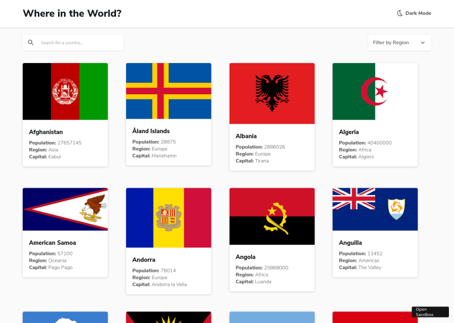 Frontend Mentor Countries Api Reactjs Coding Challenge Solution