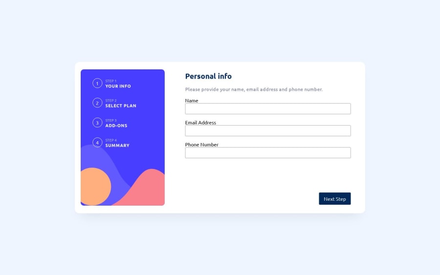 Frontend Mentor Multi Step Form With React Coding Challenge Solution