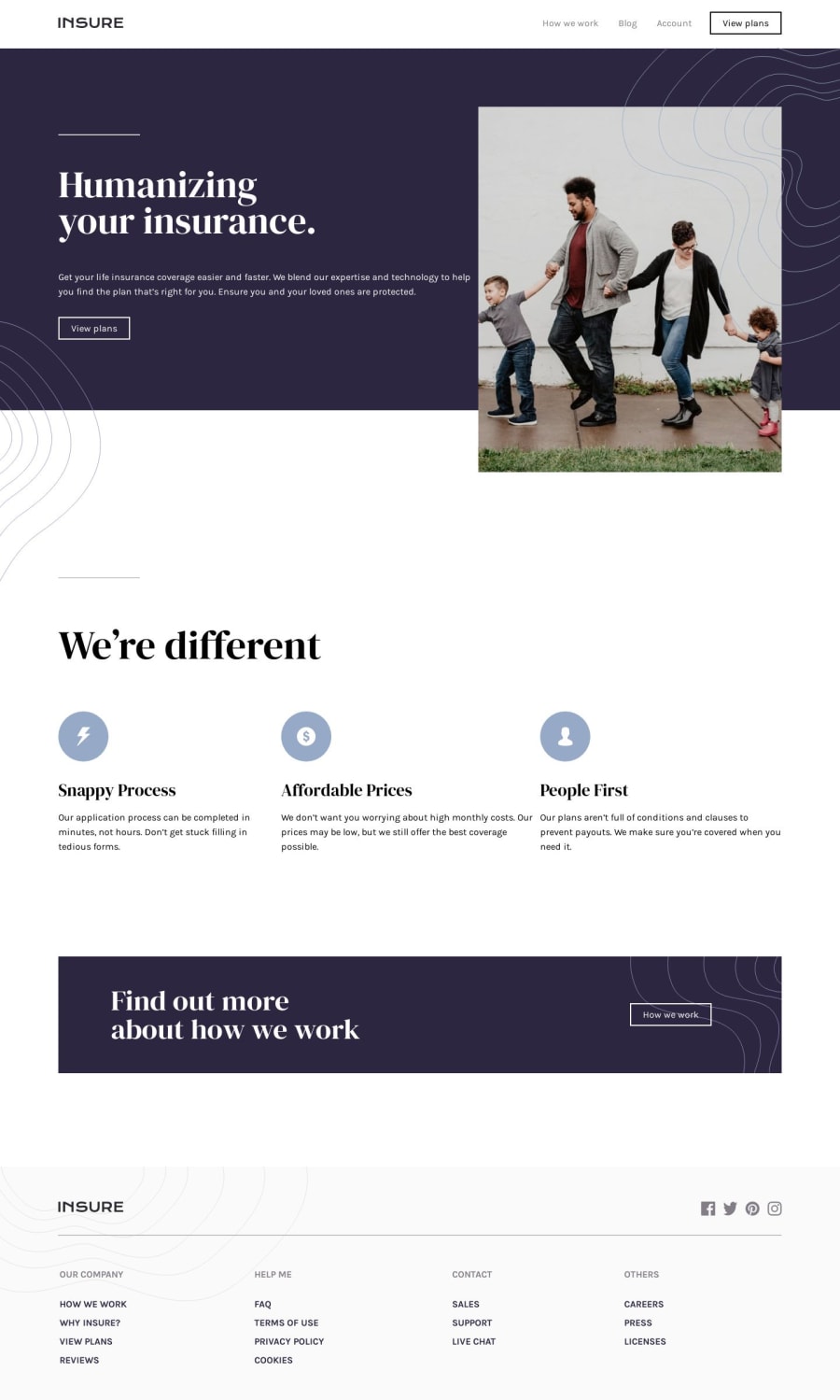 Frontend Mentor Insure Landing Page Using Html Css And Javascript