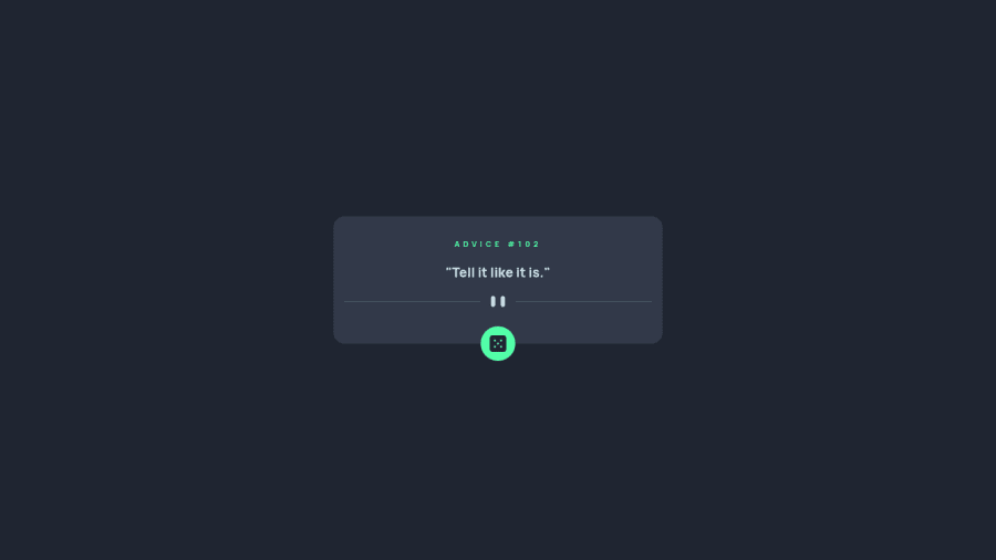 Frontend Mentor Advice Generator App With React Coding Challenge Solution