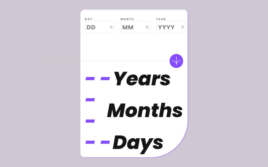 Frontend Mentor Age Calculator App Html Css Vanilla Js Coding Challenge Solution