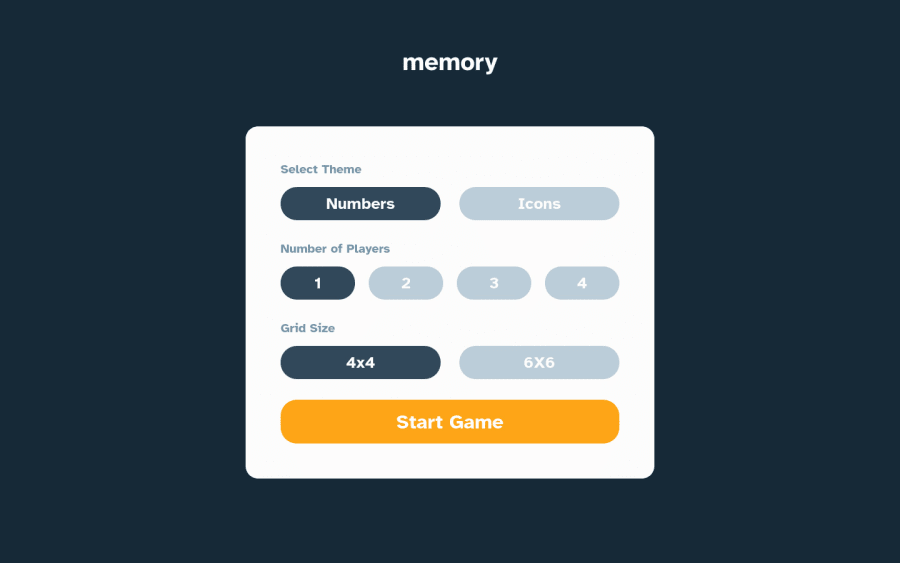 Frontend Mentor Memory Game With Reactjs Coding Challenge Solution