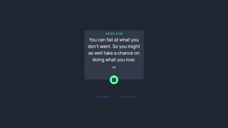 Frontend Mentor Advice Generator With Css Flexbox Coding Challenge