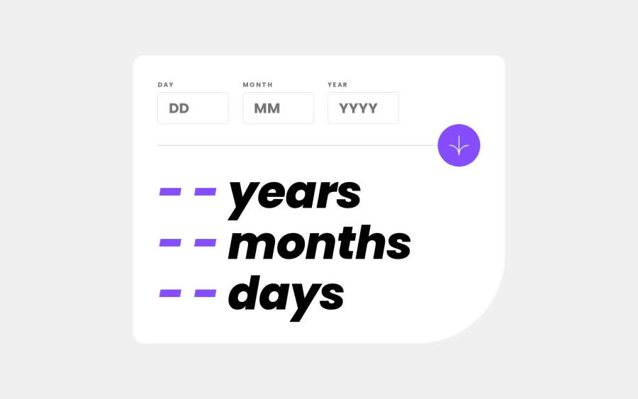 Frontend Mentor Age Calculator App Coding Challenge Solution