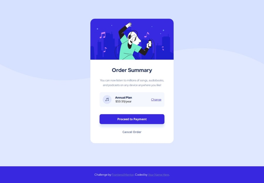 Frontend Mentor Responsive Order Summary Componen Using Html Css Flex Box Coding Challenge