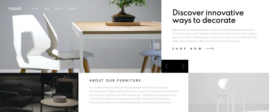 Frontend Mentor Room Homepage Master Using Pure Html And Css And Js