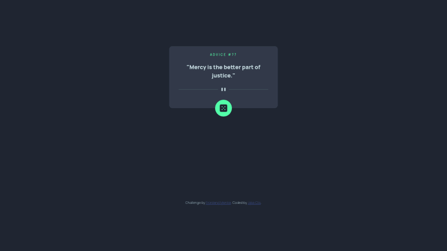Frontend Mentor Advice Generator App Using Sass Coding Challenge Solution