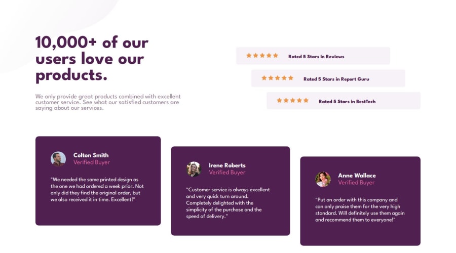 Frontend Mentor Responding Landing Page Using Flex Box Coding Challenge Solution