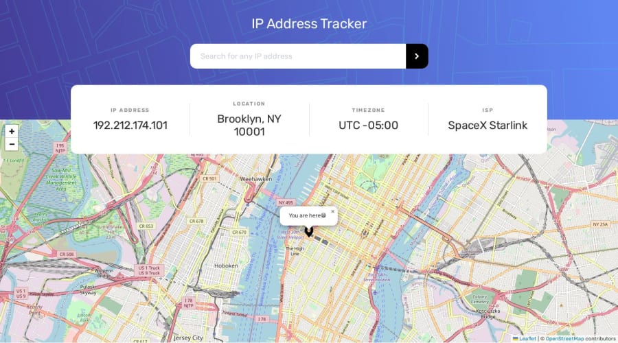 Frontend Mentor Ip Address Tracker Coding Challenge Solution