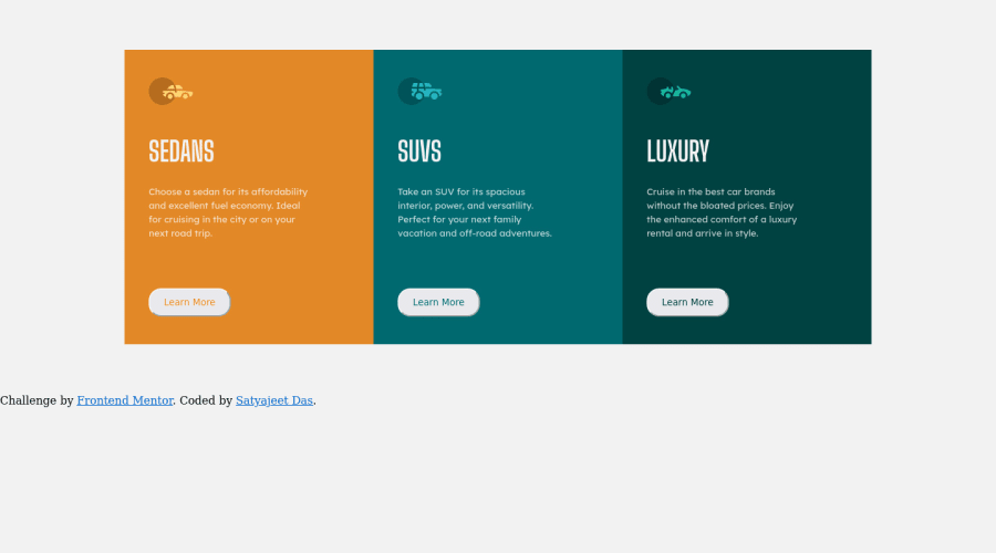 Frontend Mentor A Single Page 3 Column Grid Layout Using Html And Css Flexbox Coding Challenge