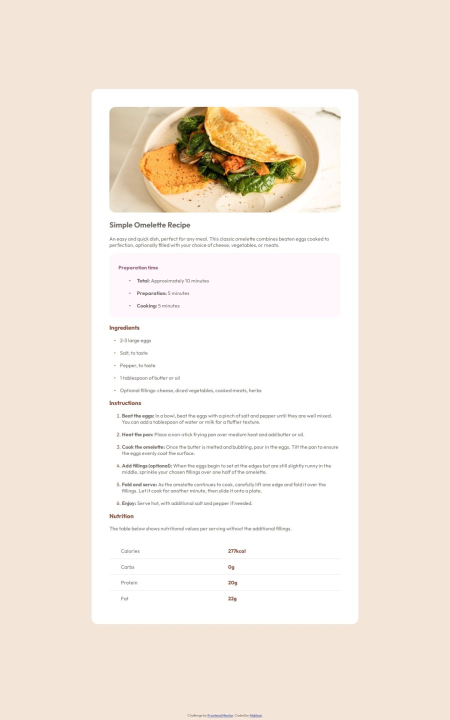 Frontend Mentor Recipe Page Using Html And Css Coding Challenge Solution
