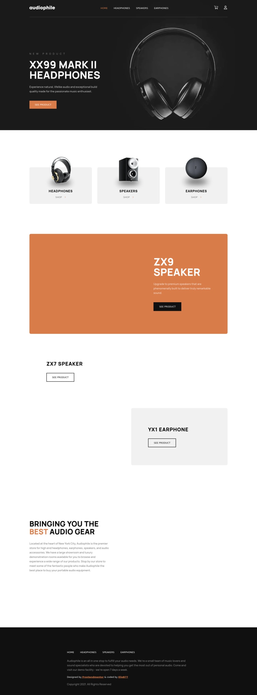 Frontend Mentor Audiophile Full Stack E Commerce Website Node