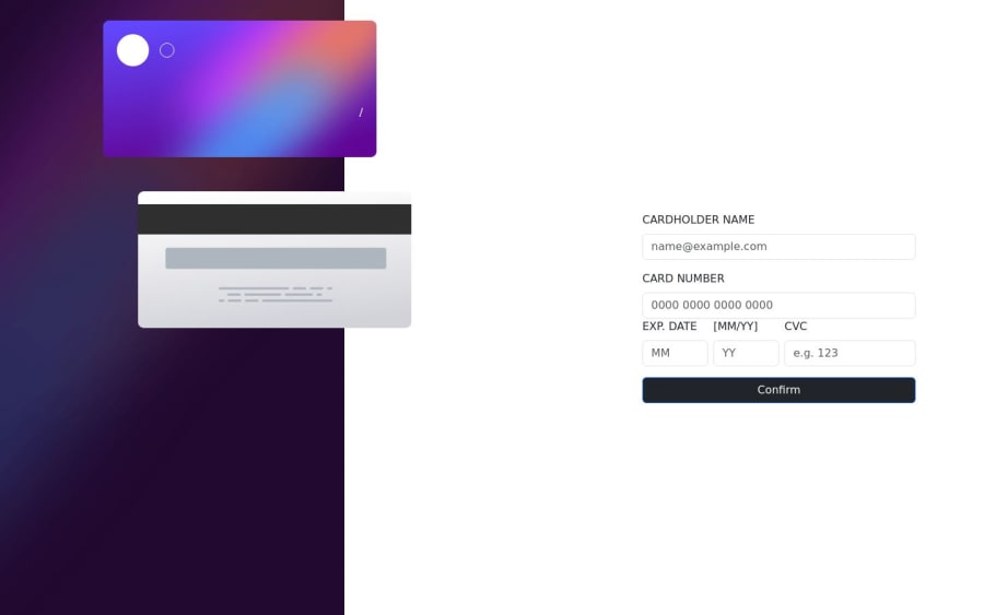 Frontend Mentor An Interactive Card Details Form Built With Reactjs Coding Challenge Solution
